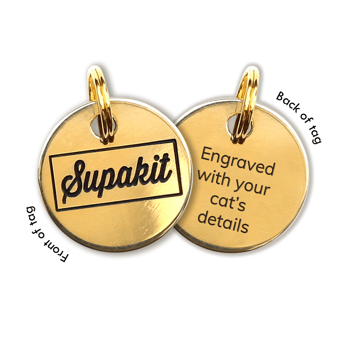 Cat ID Tag | Engraved Name Tags for Cats – Supakit